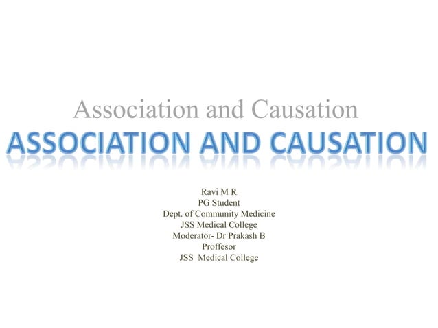 Association and causation | PPTX