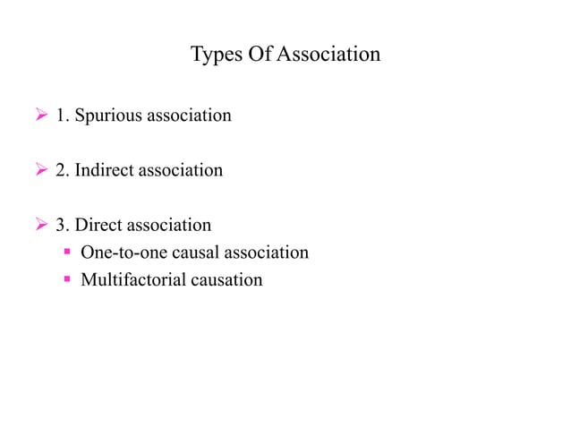 Association and causation | PPTX
