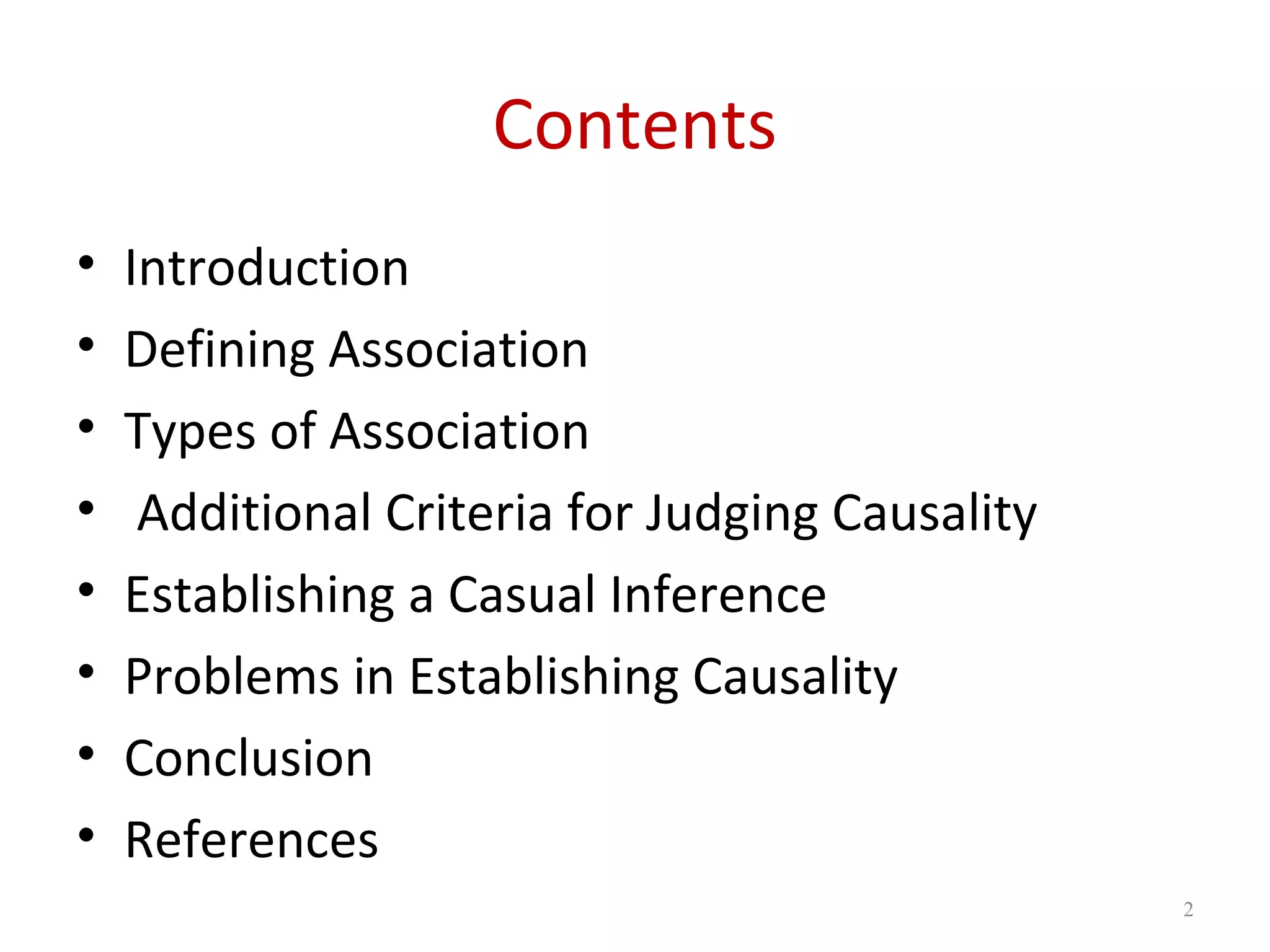Association and causation | PPT