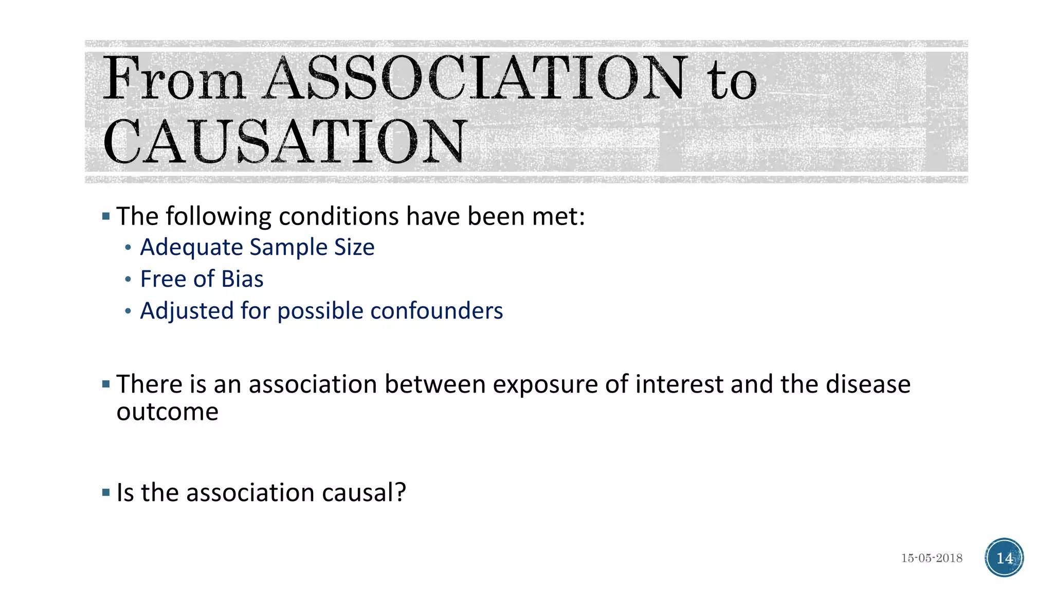 Association and causation | PPTX
