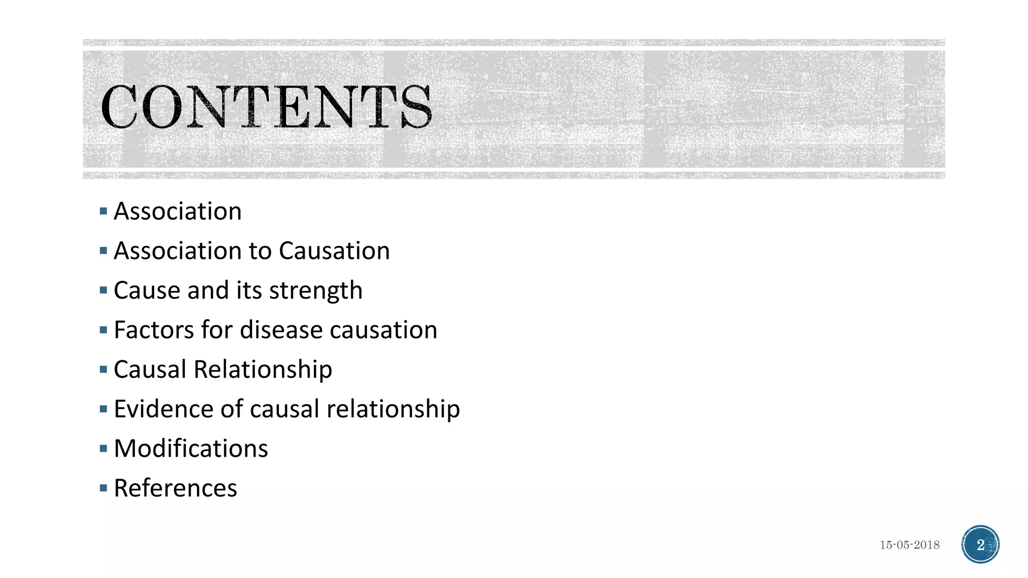 Association and causation | PPTX