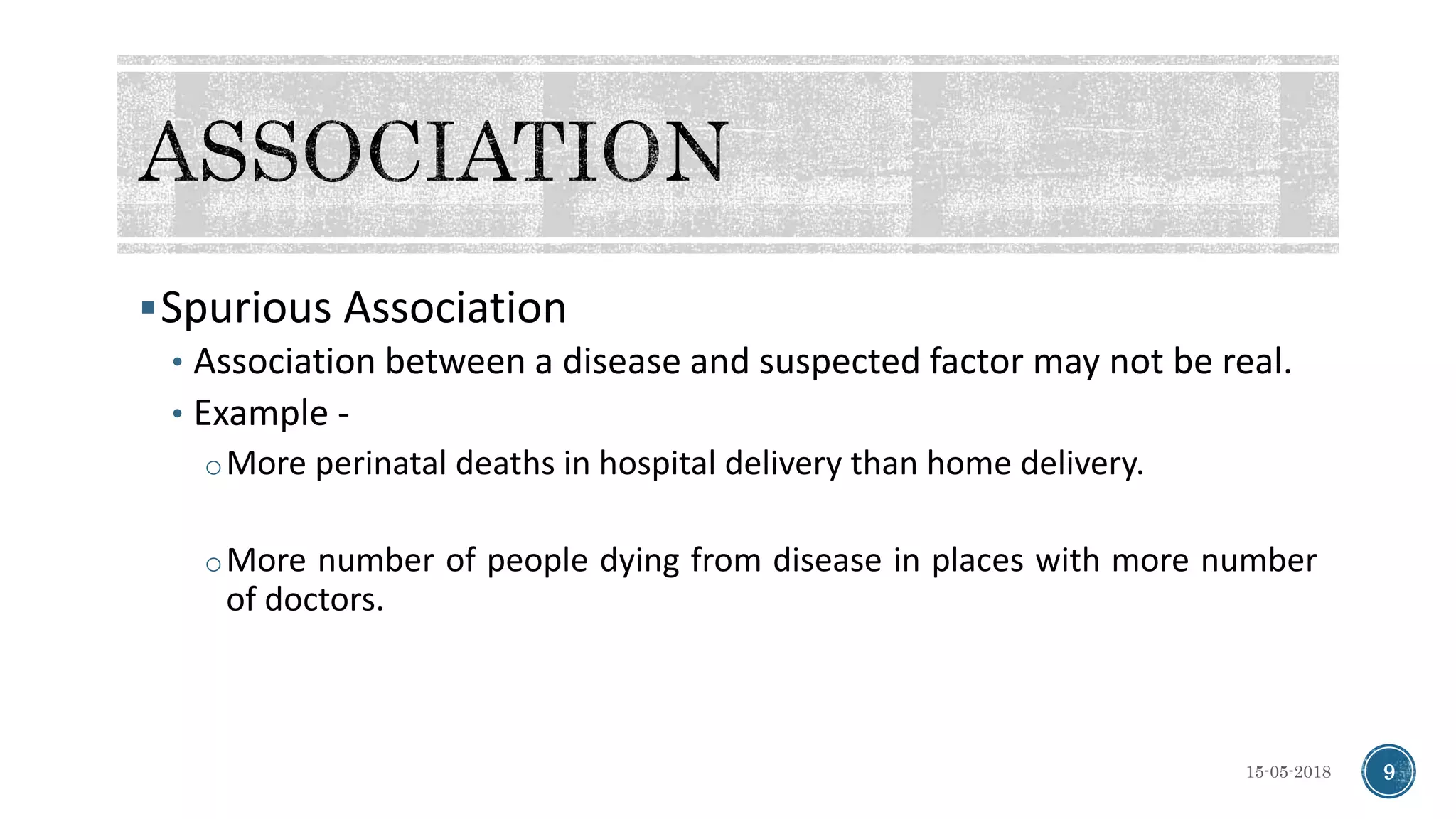 Association and causation | PPTX