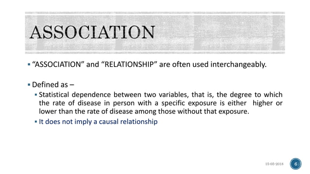 Association and causation | PPTX