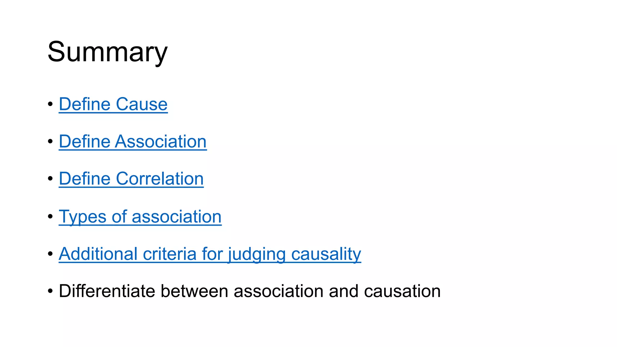 Association and Causation | PDF