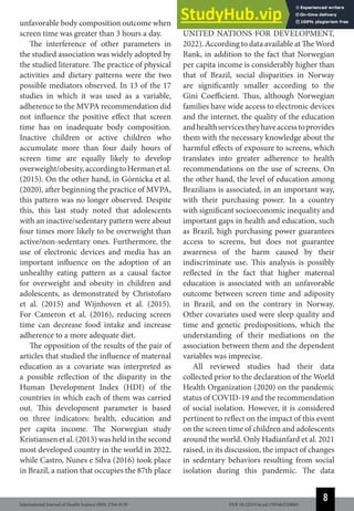 ASSOCIATION BETWEEN SCREEN TIME AND OBESITY IN CHILDREN AND ADOLESCENTS ...