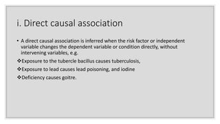 Association & Causation in biostatistics and research methodology | PPTX