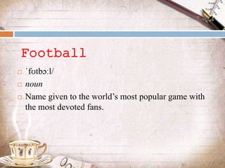 Association Football (Soccer) | PPTX