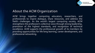 Association for computing machiner acm | PPTX