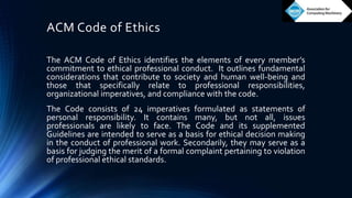 Association for computing machiner acm | PPTX