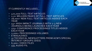 Association for computing machiner acm | PPTX