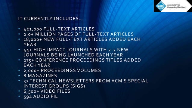 Association for computing machiner acm | PPTX | College Education | Education