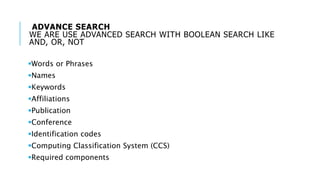 Association for computing machinery (acm) | PPTX