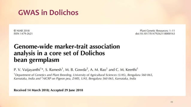 Association mapping, GWAS, Mapping, natural population mapping | PPTX ...