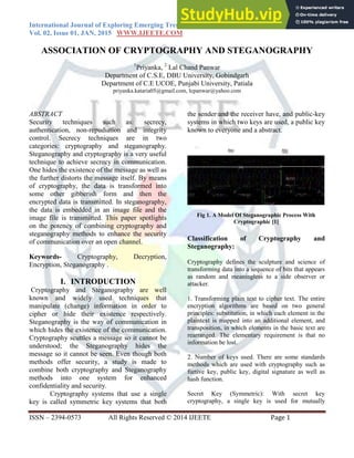 ASSOCIATION OF CRYPTOGRAPHY AND STEGANOGRAPHY | PDF