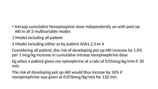 ASSOCIATION OF INTRAOP HYPOTENSION AND CUMULATIVE NOREPINEPHRINE DOSE.pptx