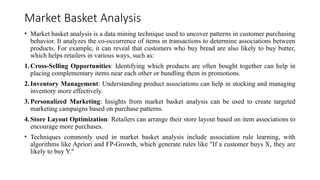 Association rule introduction, Market basket Analysis | PPTX