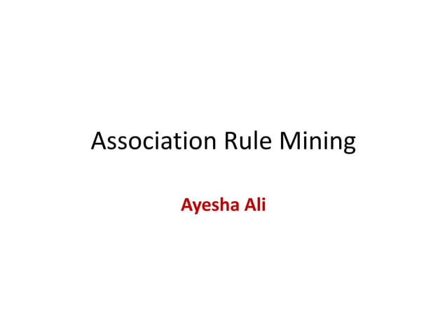 Association Rule Mining In Data Mining Pptx Computing Technology And Computing