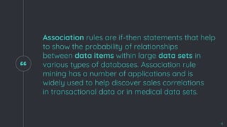 Association Rule Mining || Data Mining | PPT
