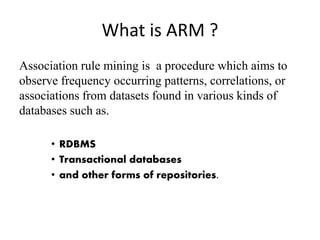 Association Rule Mining | PPTX