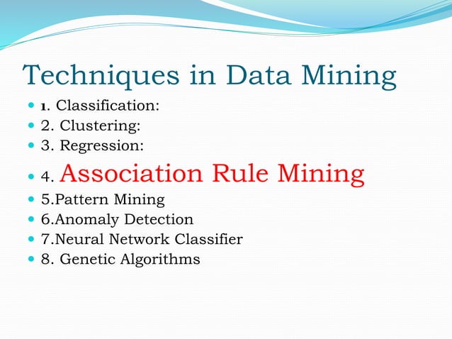 Association rule mining.pptx | Databases | Computer Software and Applications