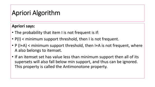 Association Rules Apriori Algorithm Pptx Computing Technology