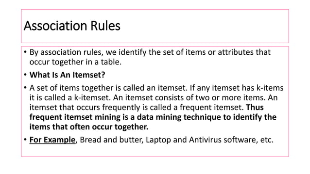 Association rules apriori algorithm | PPTX | Computing | Technology & Computing