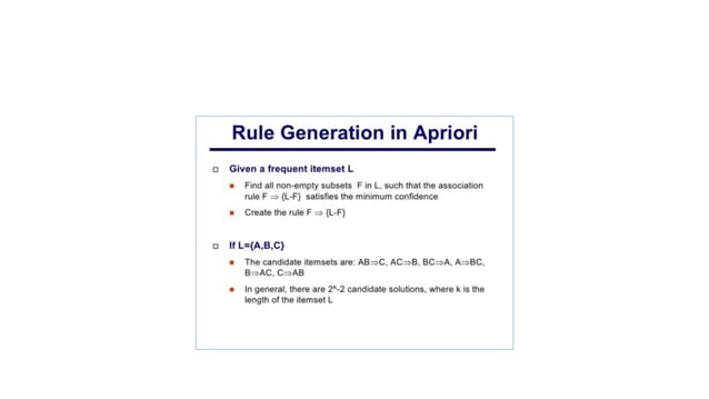 Association Rules Apriori Algorithm Pptx Computing Technology