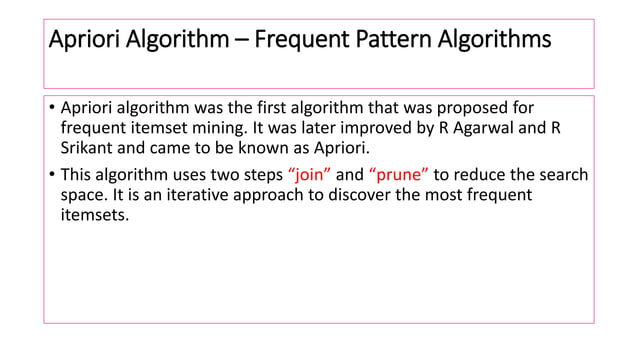 Association Rules Apriori Algorithm Pptx Computing Technology And Computing