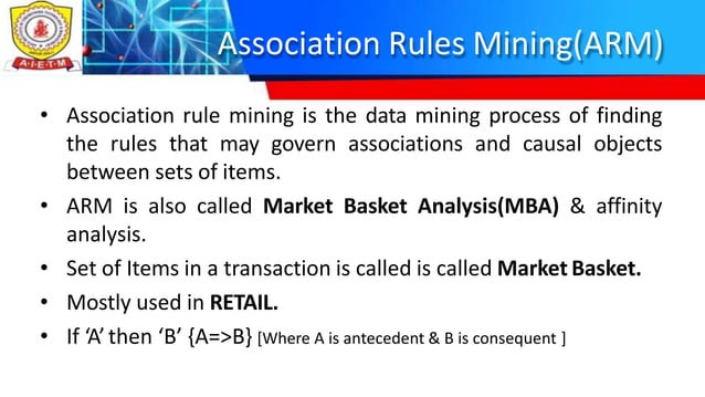 Association rules by arpit_sharma | PPT