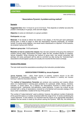 Associations pyramid. problem solving exercise | PDF