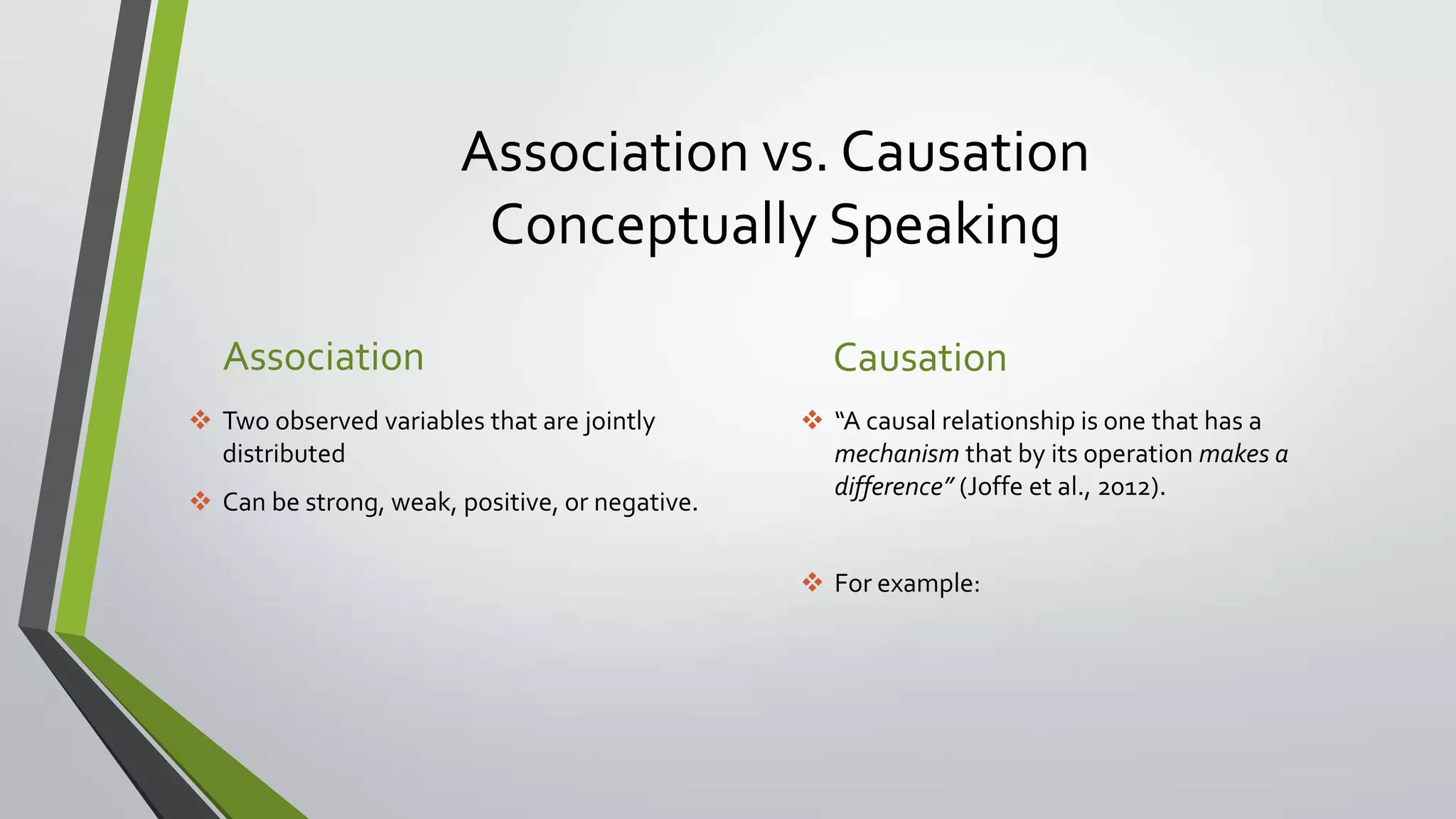 Brief Look at Association vs causation | PPT