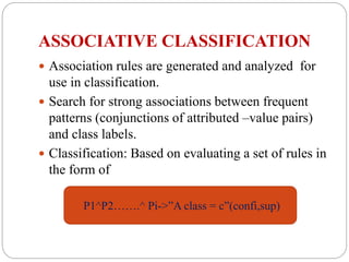 support vector machine and associative classification | PPT