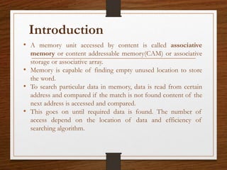 Associative memory | PPTX