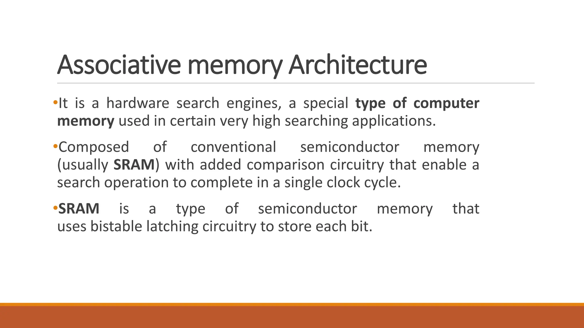 Associative Memory in Computer architecture | PPT