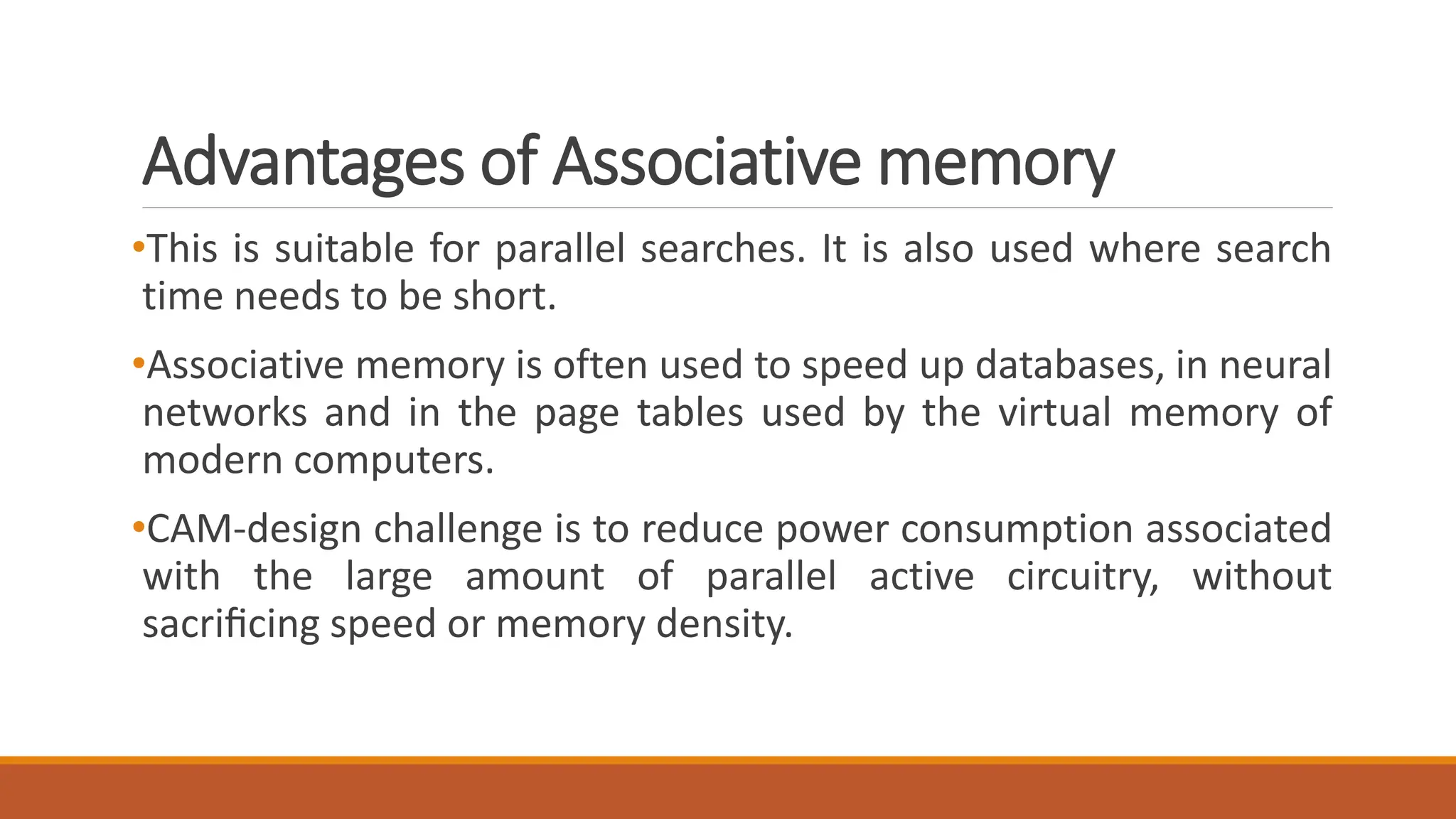 Associative Memory In Computer Architecture Ppt