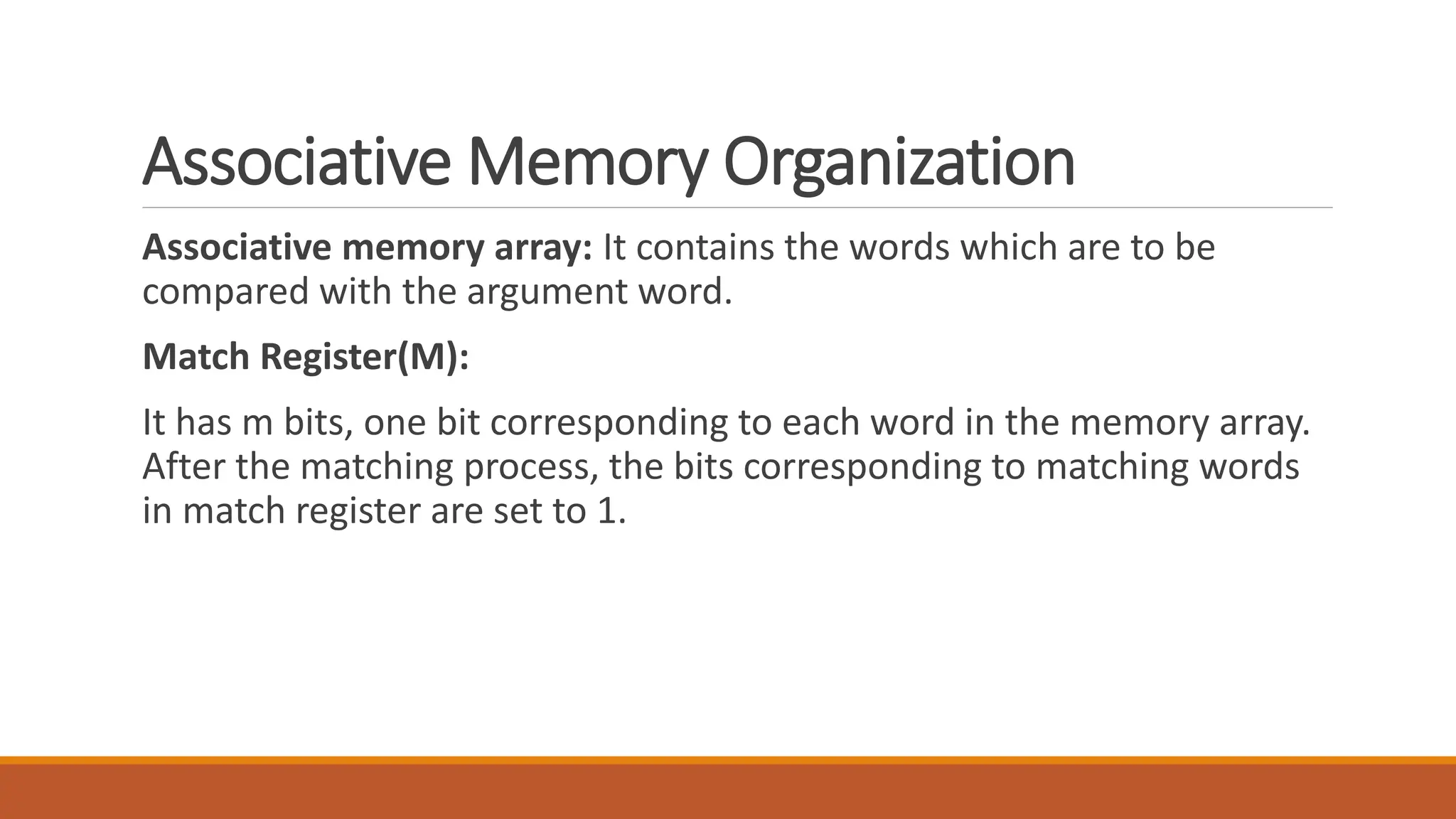 Associative Memory in Computer architecture | PPT