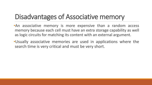 Associative Memory in Computer architecture | PPTX