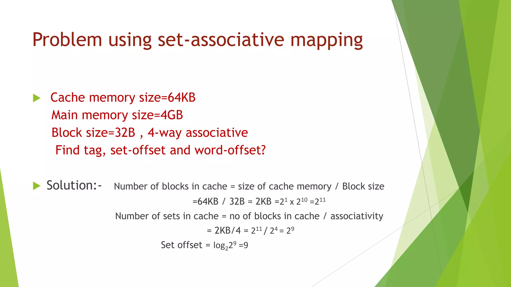 Associative memory and set associative memory mapping | PPTX