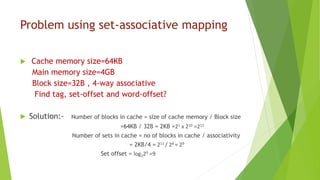 Associative memory and set associative memory mapping | PPTX