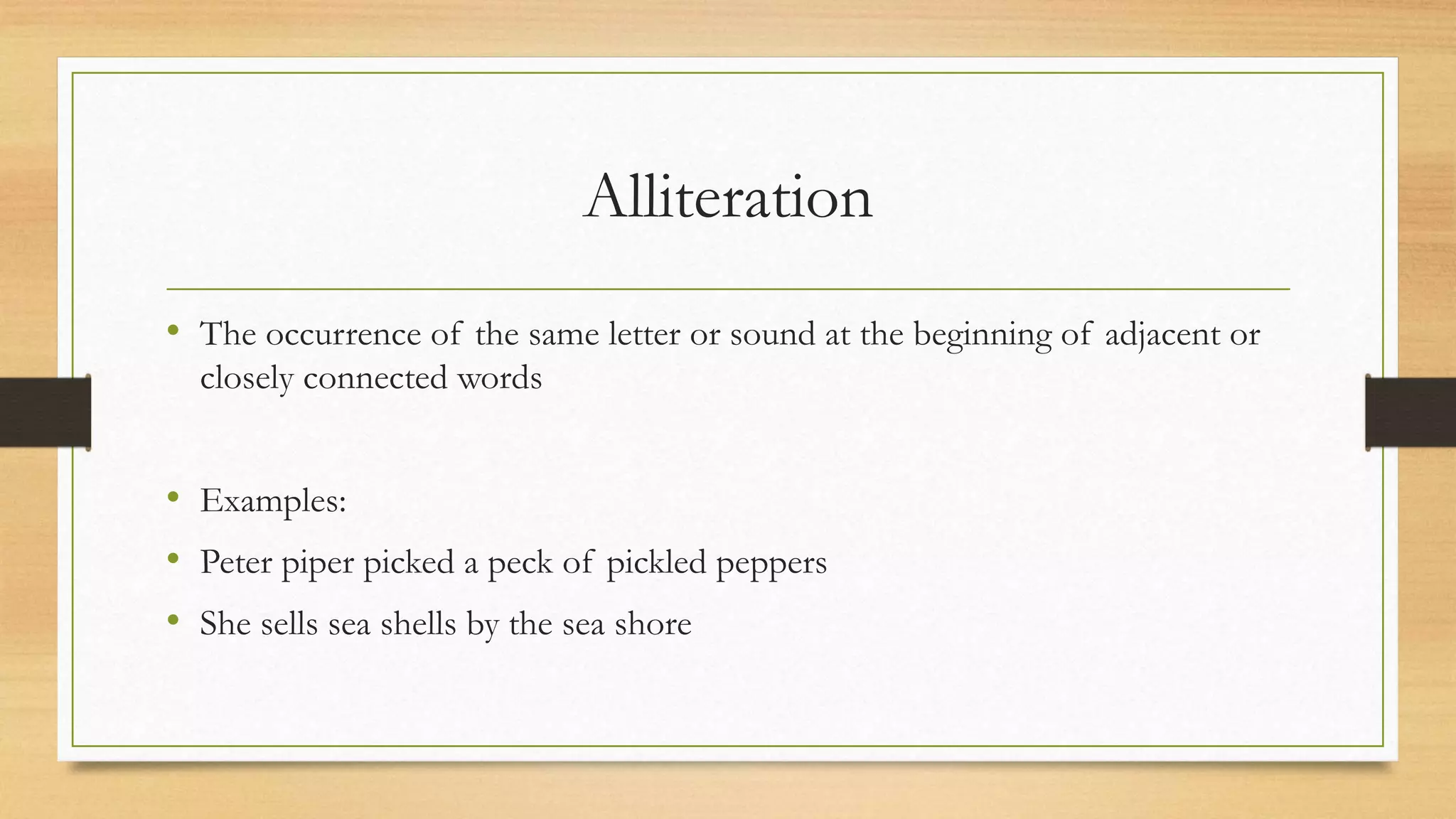 Assonance and alliteration | PPT