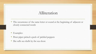 Assonance and alliteration | PPTX