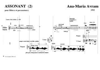"Assonant" for flute and percussion | PPT