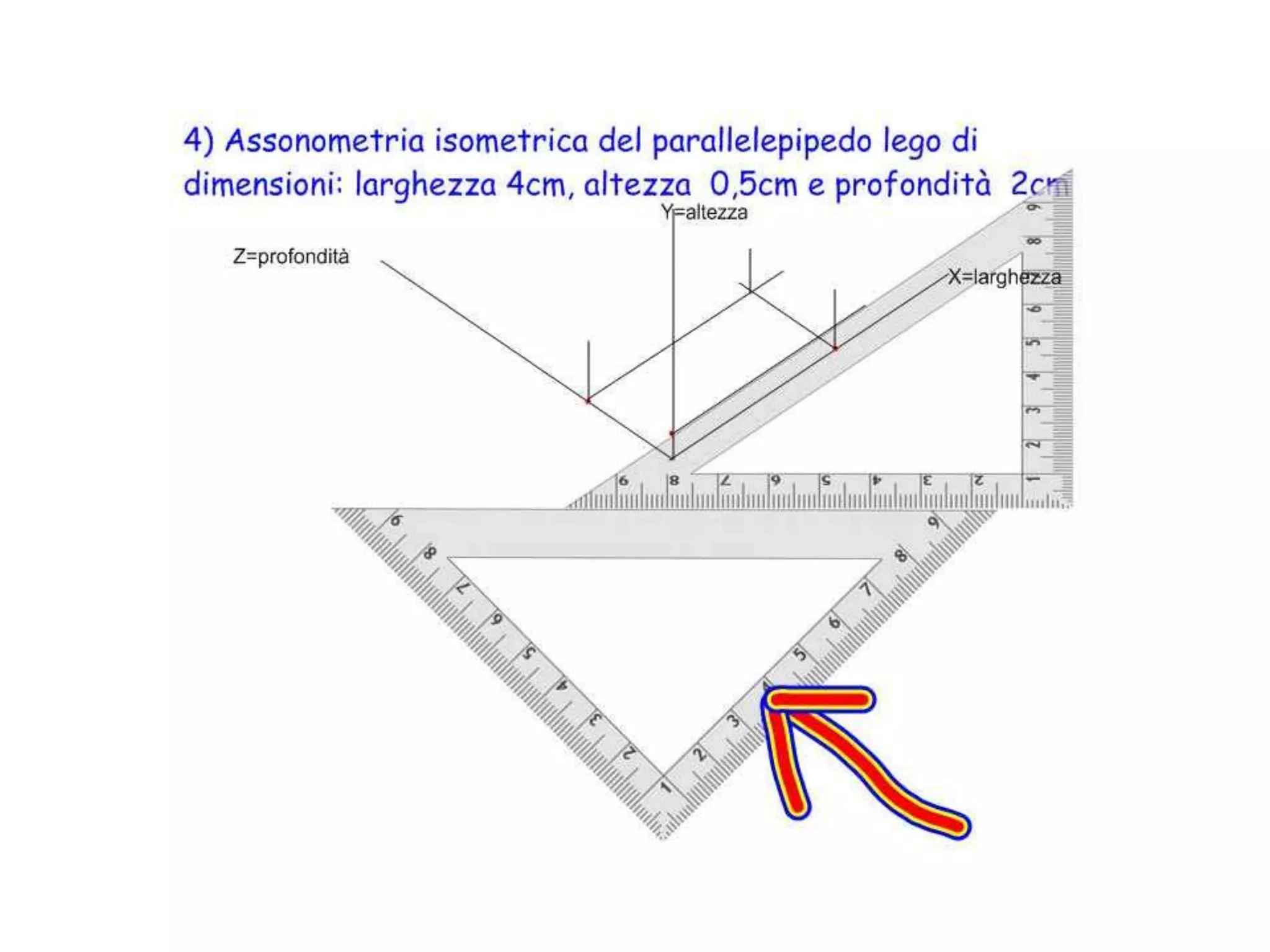 Assonometria isometrica del lego 4x0,5x2 | PPTX