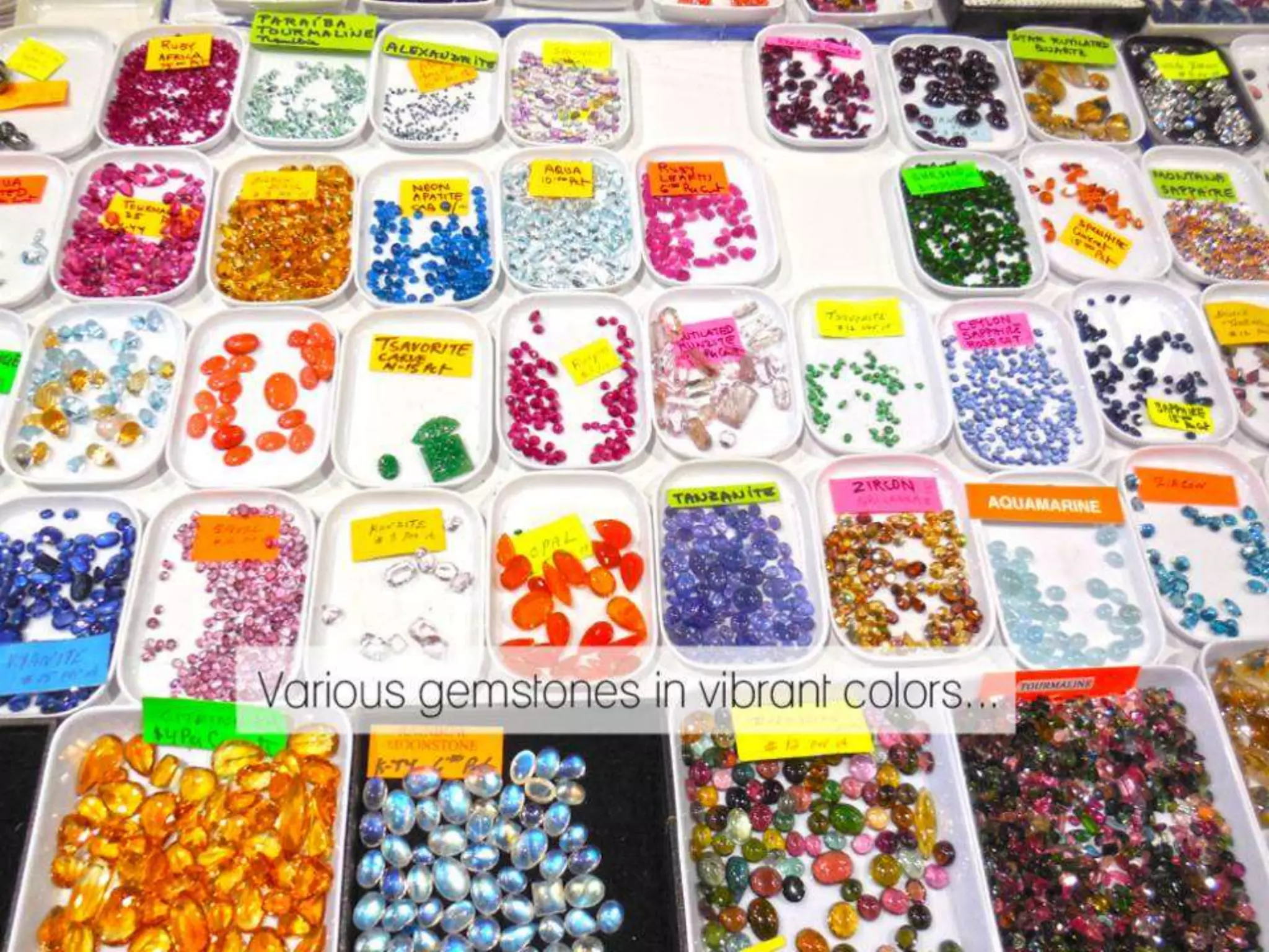 Assorted Gemstone Trays | PPTX