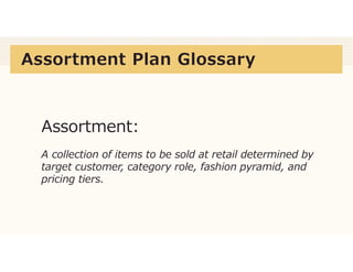 Assortment Plan Glossary of Retail Terms | PDF