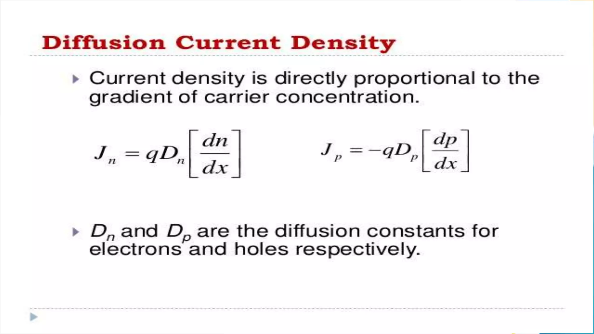 DIFFUSION AND DRIFT CURRENT | PPTX