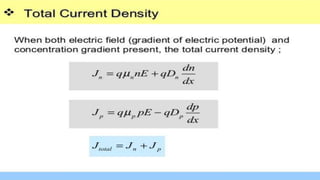 DIFFUSION AND DRIFT CURRENT | PPTX