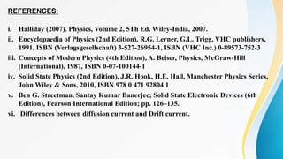 DIFFUSION AND DRIFT CURRENT | PPTX