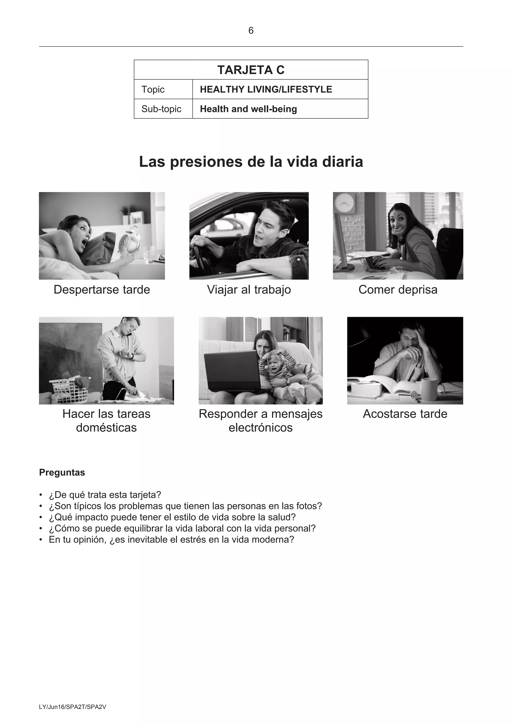 AS speaking - Stimulus cards / Tarjetas de conversación (Spanish ...
