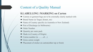 Buyer manual & measuring of 3 garments | PPTX